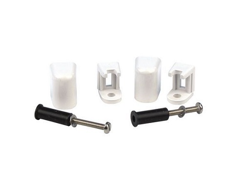 White Plastic Top Fix Hinge -Kingsway Plumbing