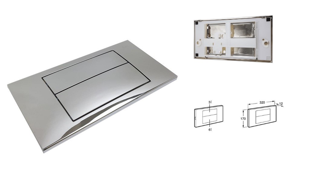 Roca Duplo Flush Plate A890045001 -Kingsway Plumbing