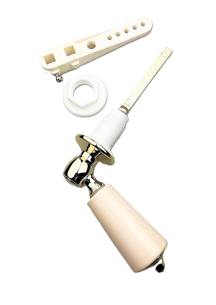 Traditional Cistern Lever- Gold/Cream -Kingsway Plumbing